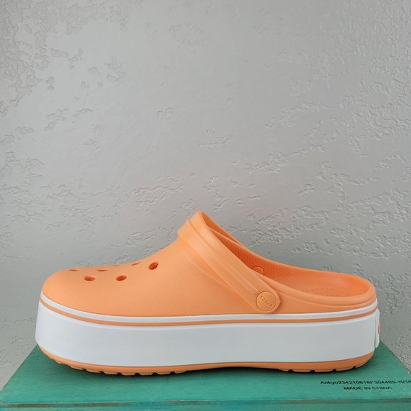 CROCS | Shoes | Crocs Crocband Platform Clog Unisex Orange | Poshmark